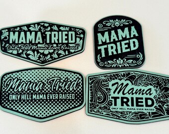 Mama Tried Motorcycle Patch, Biker Verst Patch, Embroidered Vest Patch ...