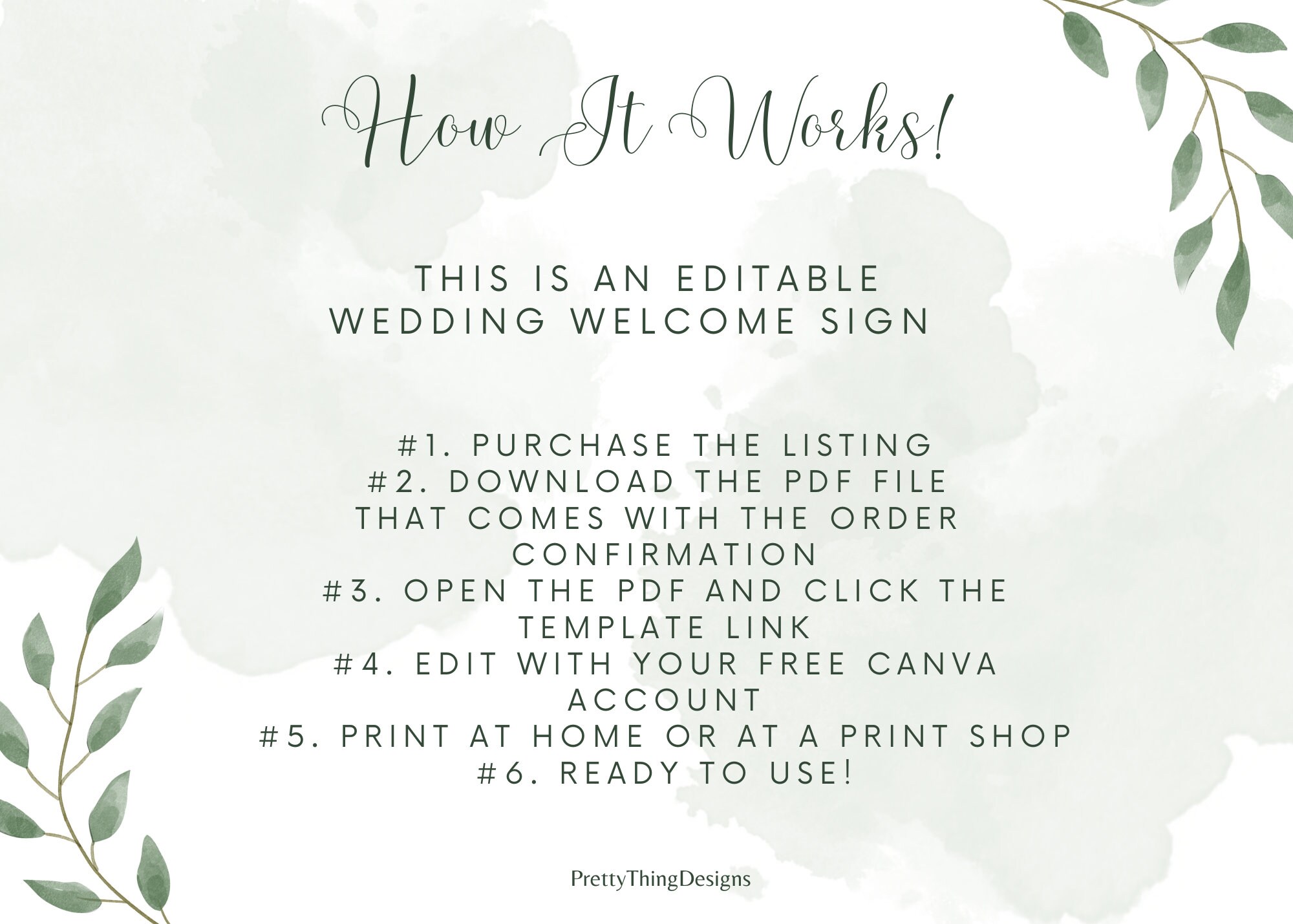Wedding Welcome Sign, Printable Script Welcome Poster Template ...
