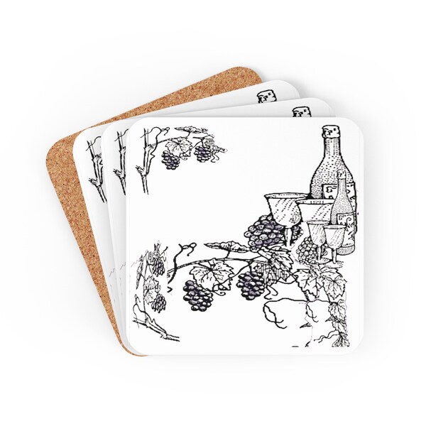 Wine Cork Coasters - Etsy
