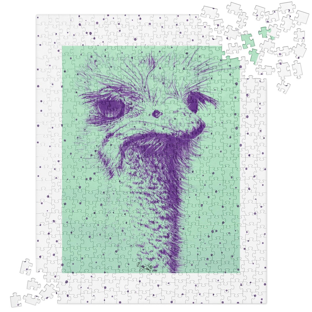 Ollie the Ostrich Jigsaw Puzzel - Etsy
