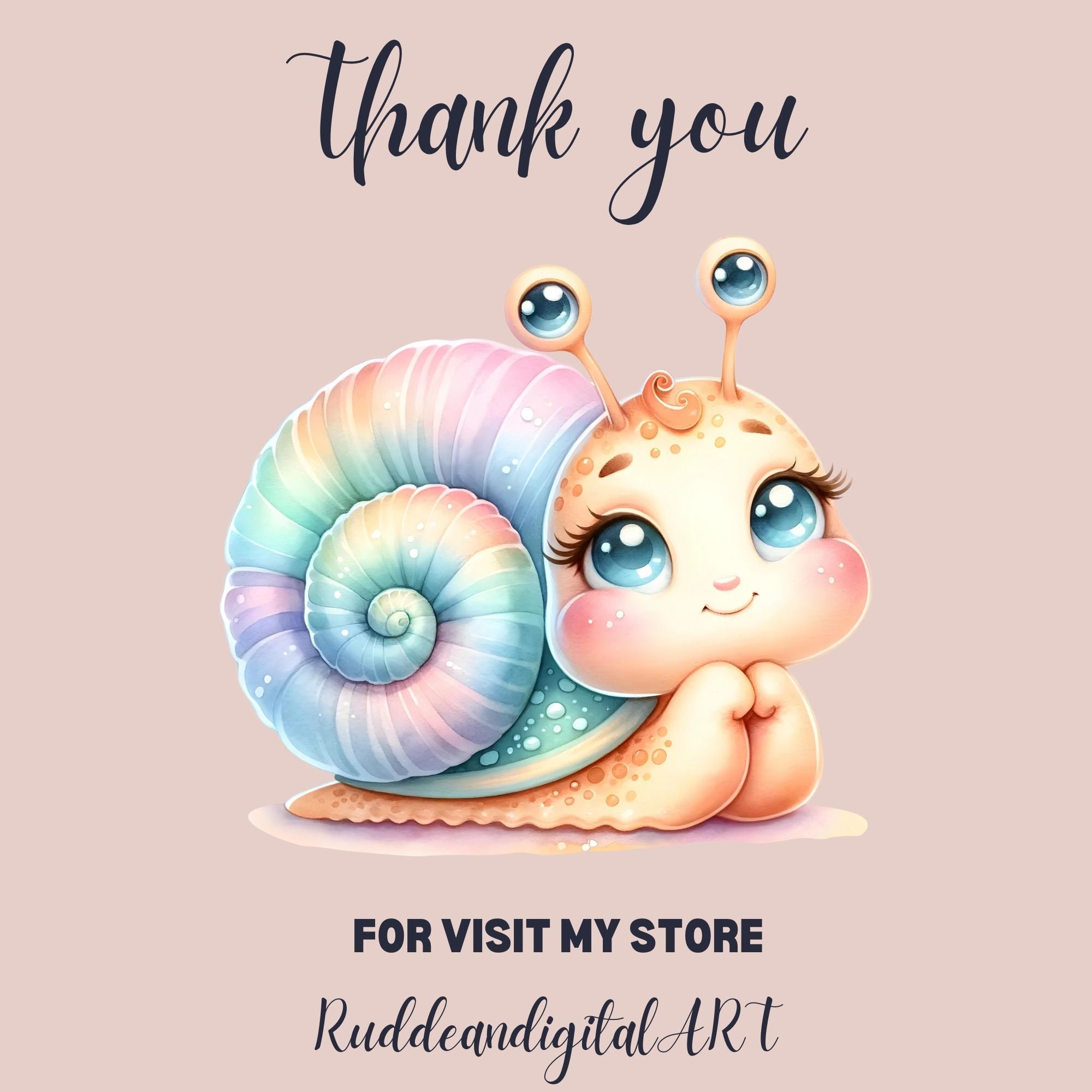 Watercolor Cute Snail Clipart, Summer Snail Nursery, Funny Snail Bundle ...