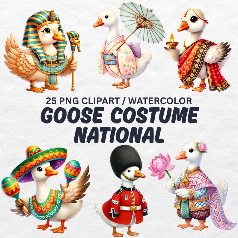 Imágenes prediseñadas en acuarela del traje nacional del ganso ...