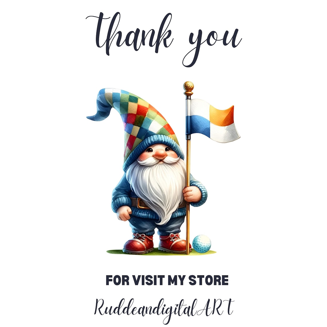 Watercolor Golf Gnome Clipart: Sport Gnomes PNG (instant Download) - Etsy