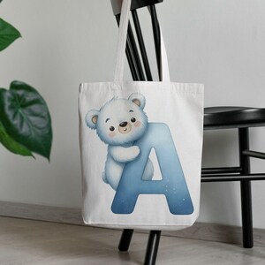 Watercolor Teddy Bear Alphabet A-Z Clipart, Alphabet Png, Nursery Decor ...