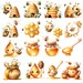 31 Cute Honey Bee PNG Clipart, Watercolor Honey Bee PNG Bundle, Baby ...