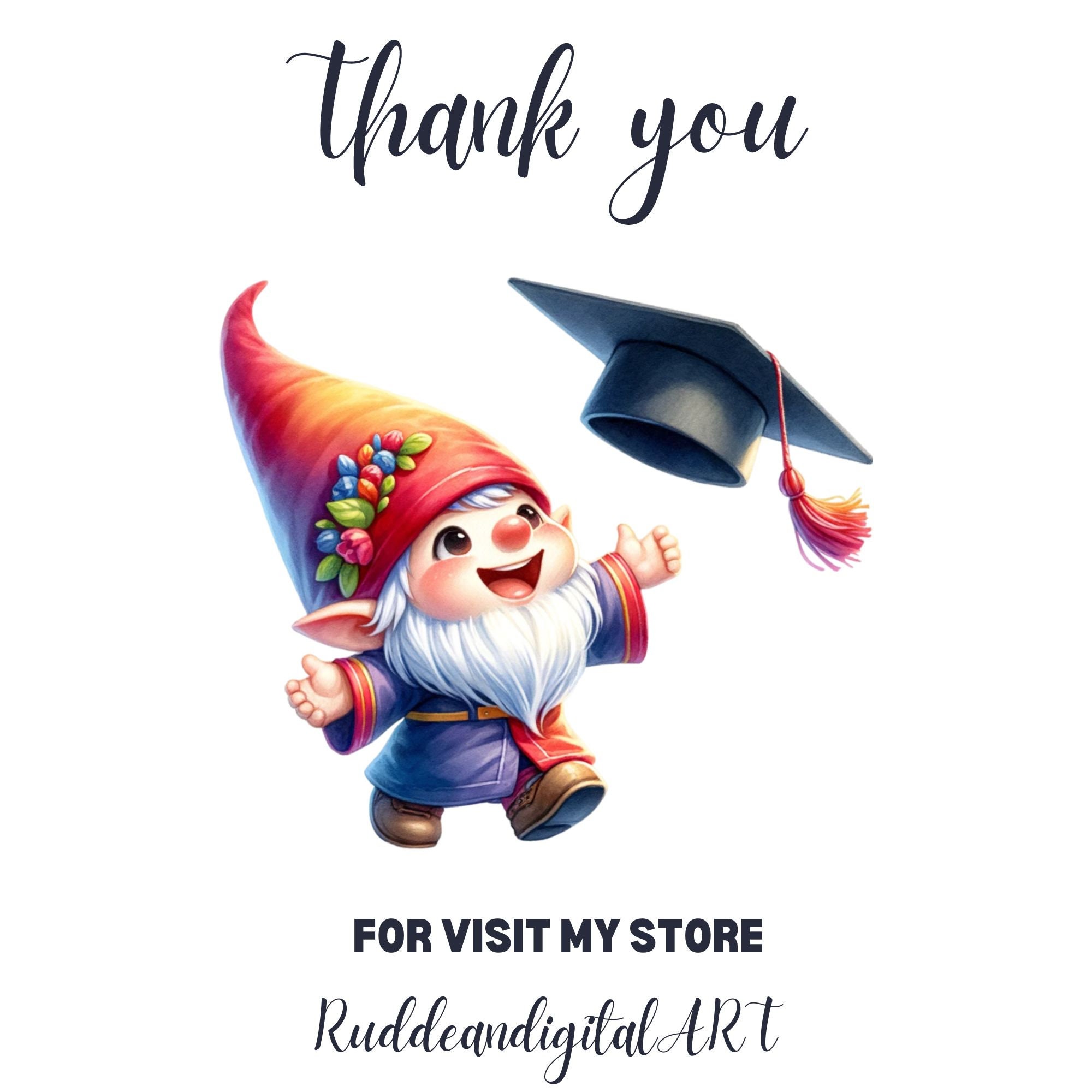 Back to School Gnome Clipart Bundle, Watercolor Gnomes PNG, Graduation ...