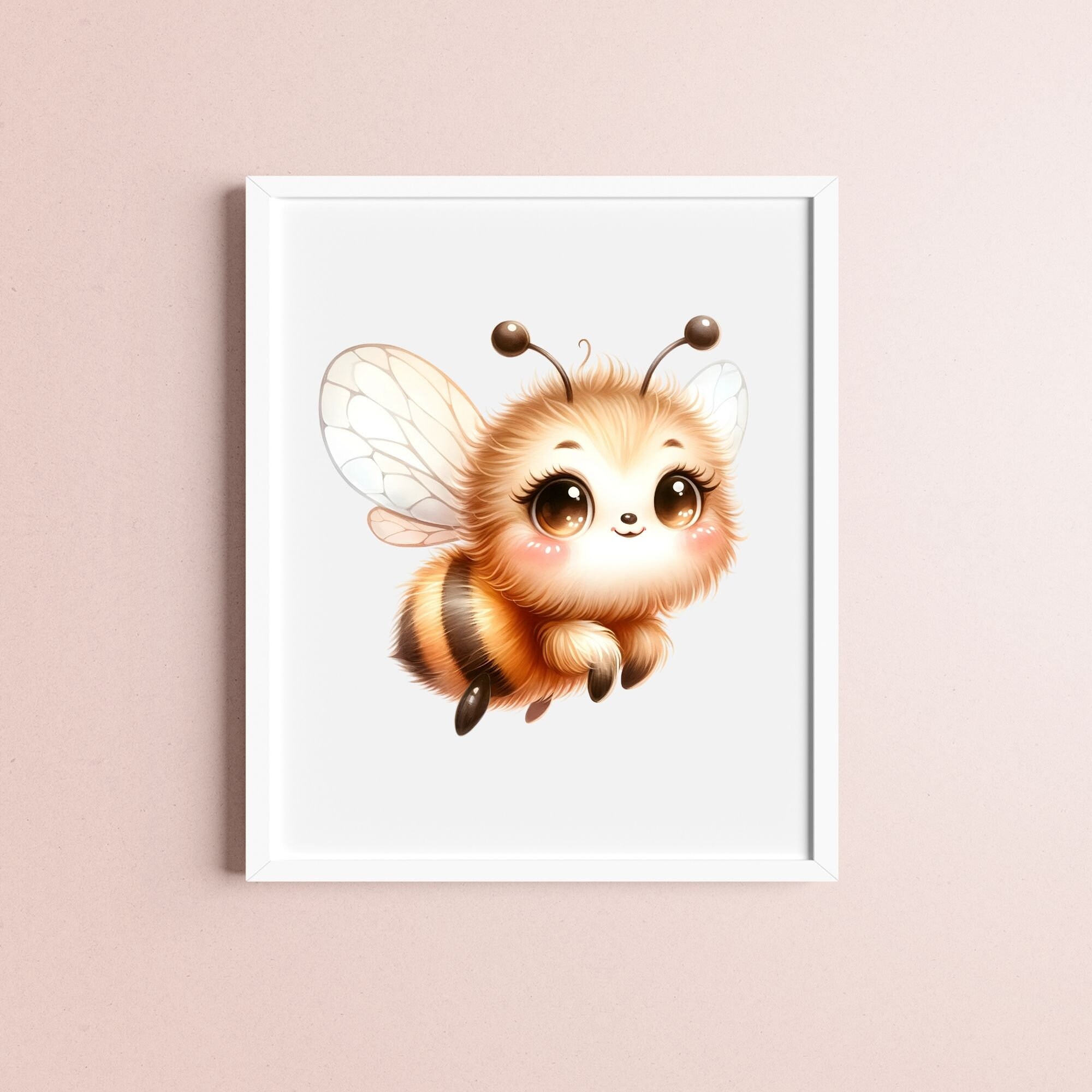31 Cute Honey Bee PNG Clipart, Watercolor Honey Bee PNG Bundle, Baby ...