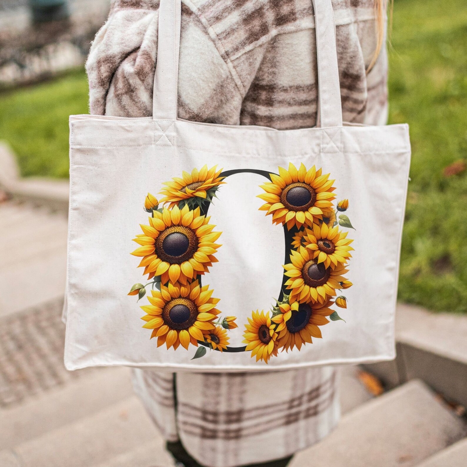 Sunflower Alphabet Clipart, Watercolor Floral Alphabet, Sunflower Font ...