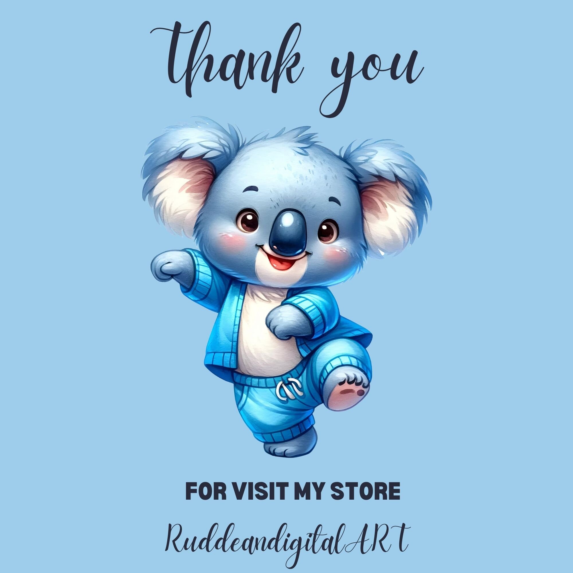 Watercolor Baby Koala Clipart, Cute Koala Bear PNG, Nursery Decor, Baby ...