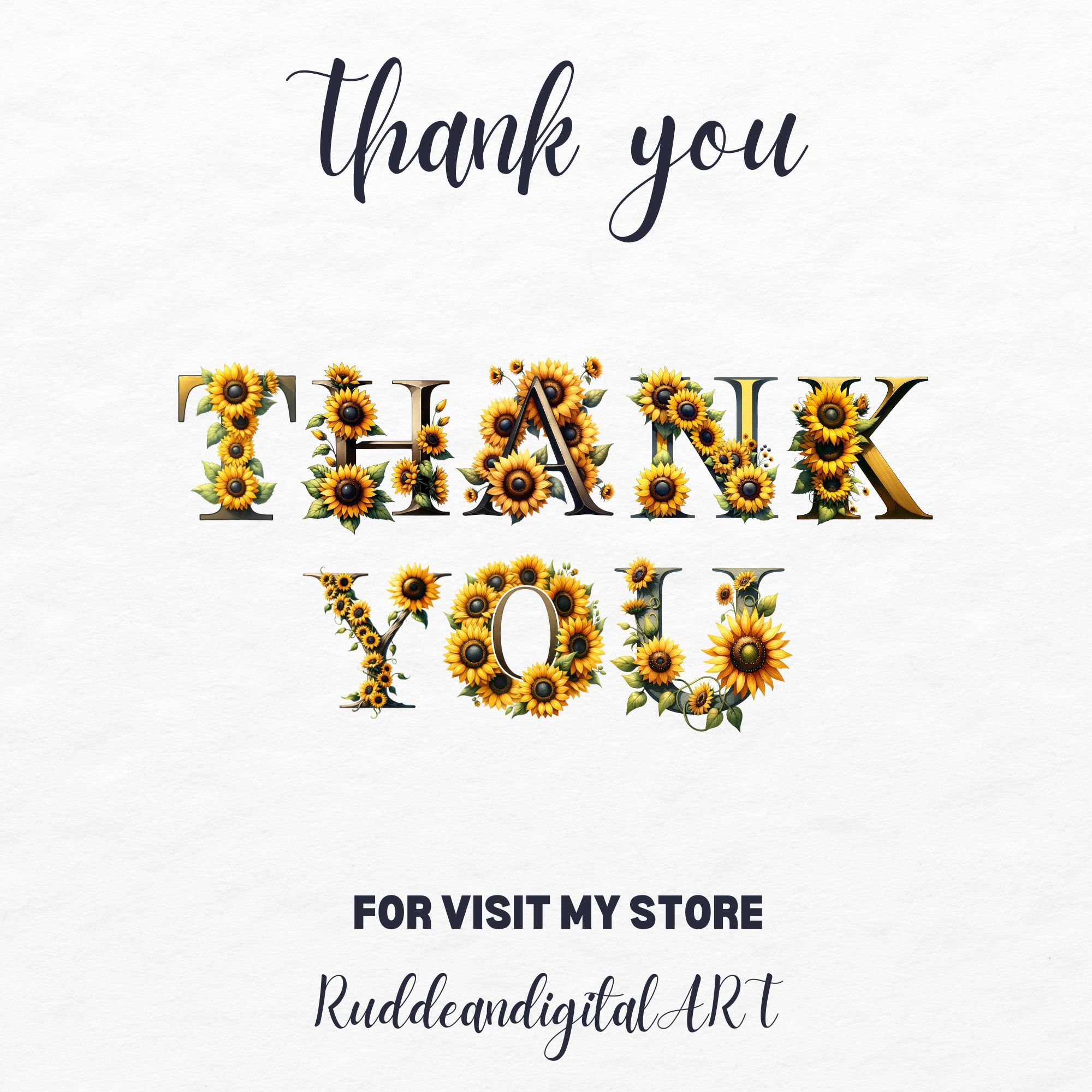 Watercolor Sunflower Alphabet Clipart: Floral Letters & Numbers (PNG ...