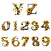 Sunflower Alphabet Clipart, Watercolor Floral Alphabet, Sunflower Font ...