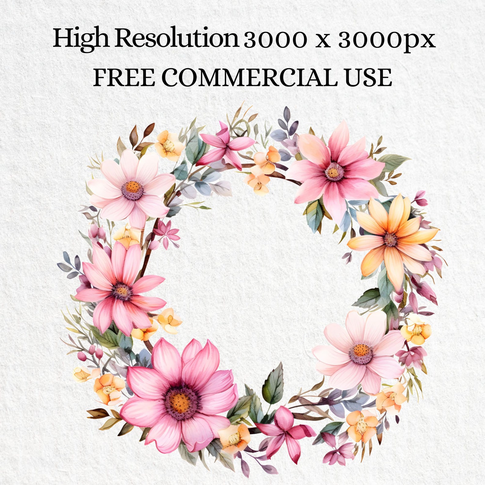 30 Watercolor Flower Wreath Clipart, Flower Wedding, Floral Wreath ...