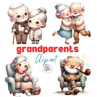 Happy Family Clipart Bundle PNG 300DPI, Cute Cartoon Family Clip Art ...