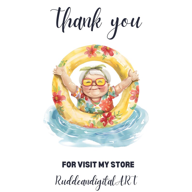 Watercolor Summer Grandparent Clipart Png, Grandma Clipart, Grandpa ...