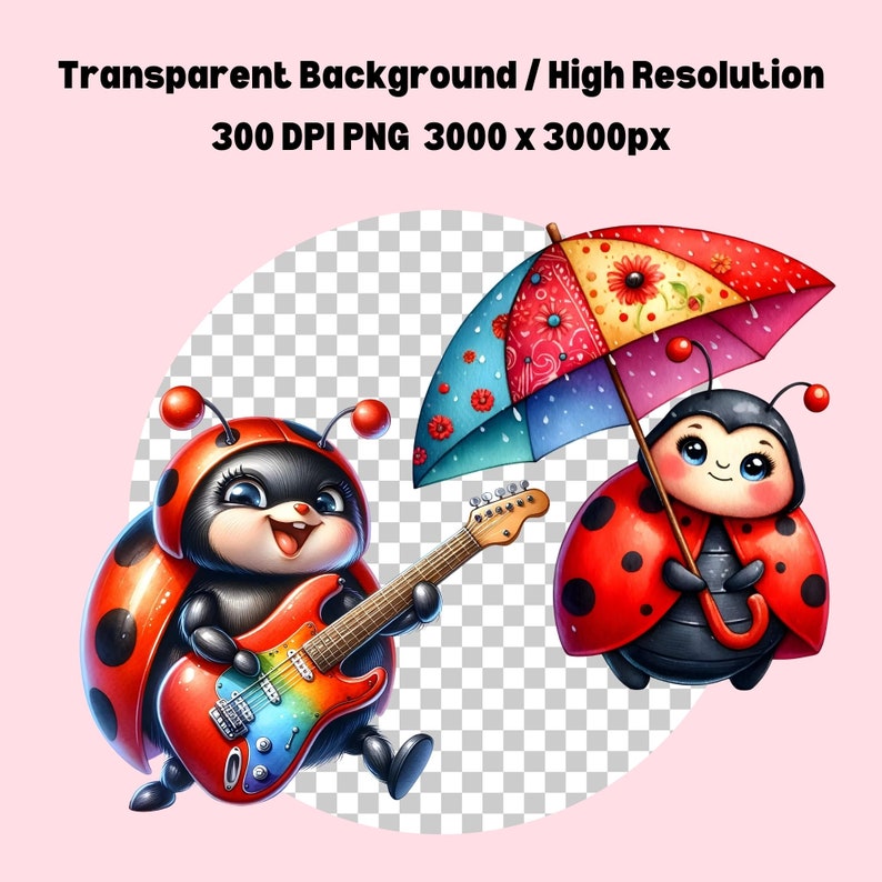 Watercolor Cute Ladybug Clipart, Spring Summer Bug, Nursery Decor ...