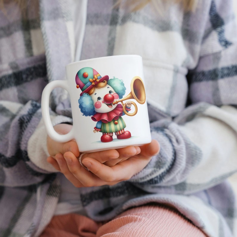 Watercolor Cute Clown Clipart, Adorable Clown PNG Bundle, Children ...
