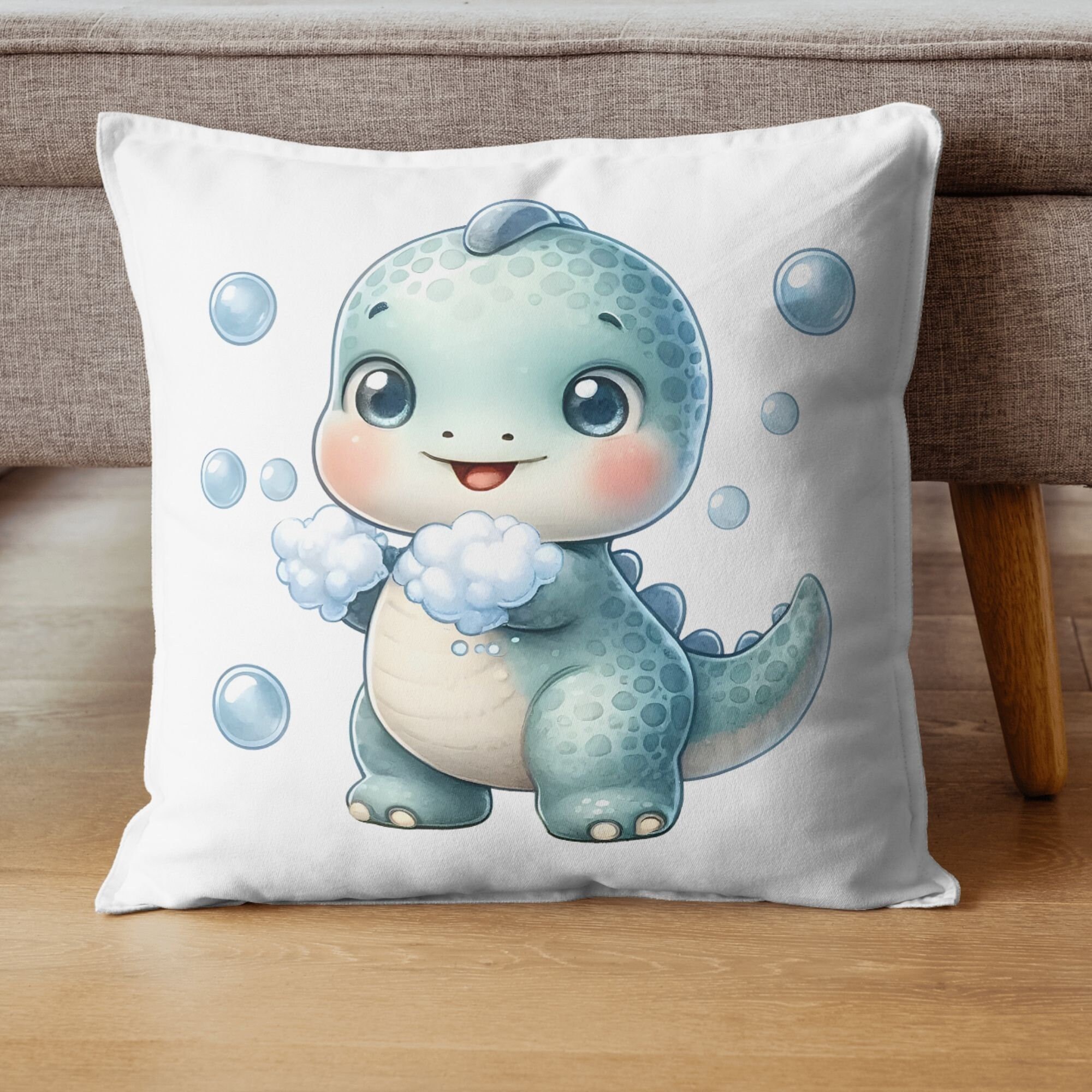 Baby Dinosaur Watercolor Clipart: Nursery Decor PNG (digital Download ...