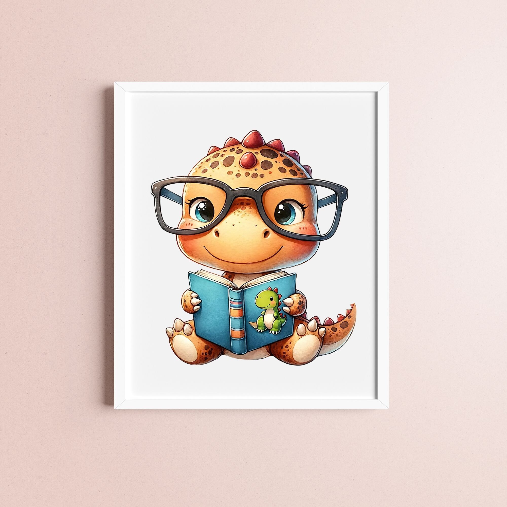 Watercolor Animal Reading Book Clipart, Adorable Animal Clipart ...