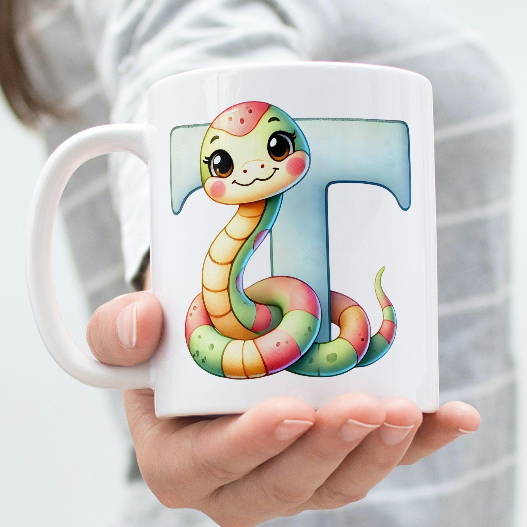 A-Z Snake Alphabet Clipart, Cute Watercolor Snake Letters PNG, Digital ...