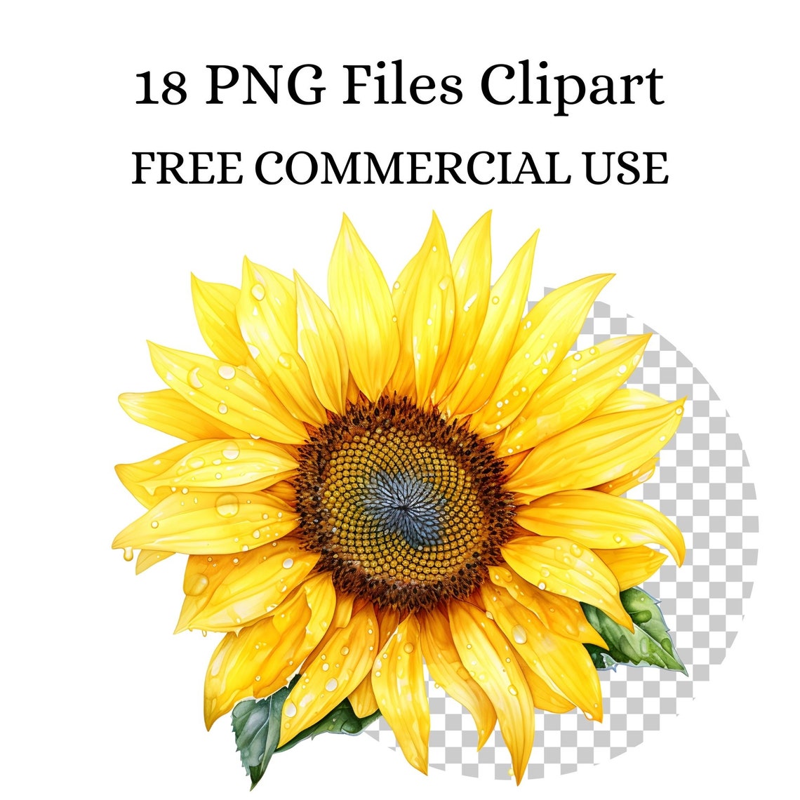 Watercolor Sunflowers Clipart PNG Bundle, Sunflower Bouquets Clipart ...