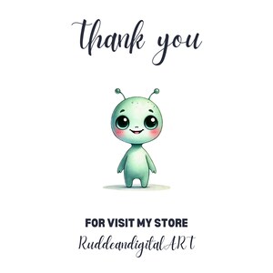 Watercolor Alien Clipart, Sci-fi Nursery Art (digital Download - Etsy