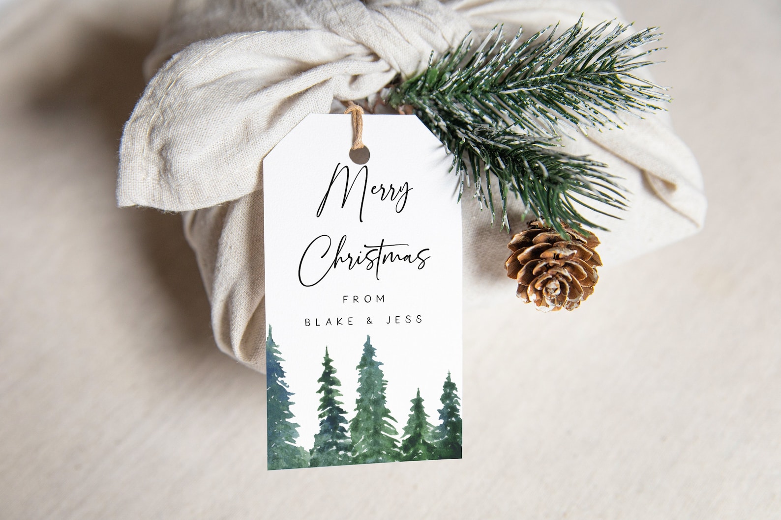Printable Christmas Tag Holiday Gift Tags Editable Merry Christmas ...