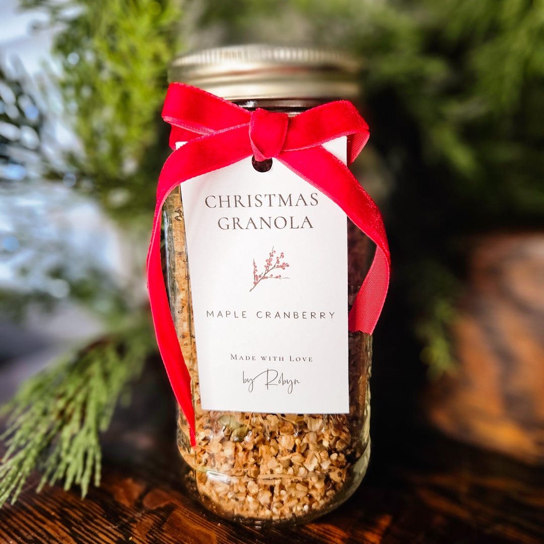 Christmas Granola Printable Christmas Baking Tag Cookie Exchange Gift ...