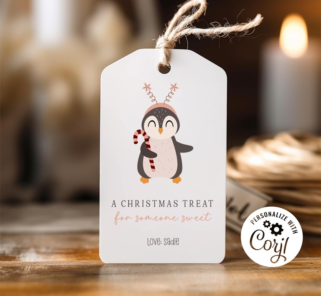 Treat Bag Gift Tag Printable Christmas School Class Party Child Gift ...