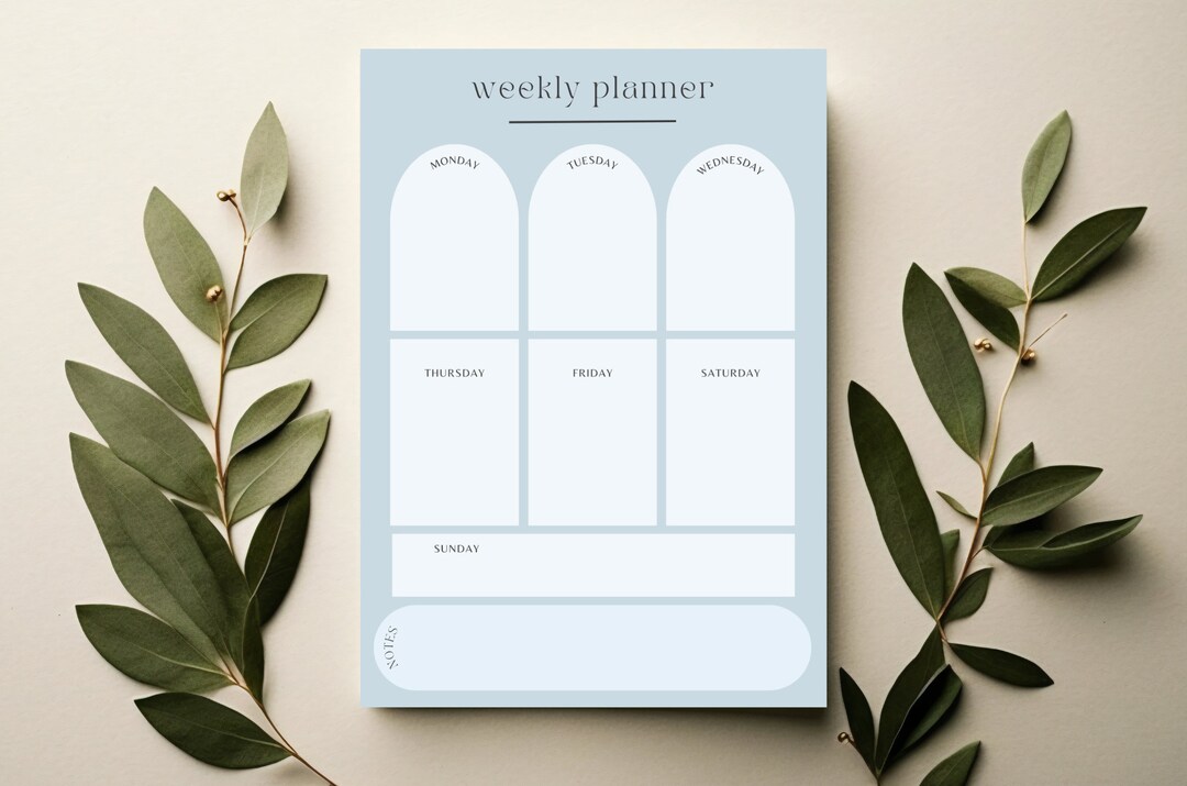 Weekly Planner Template Instant Digital Editable and - Etsy