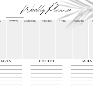 Weekly Planner Landscape Template Instant, Digital, Editable and ...