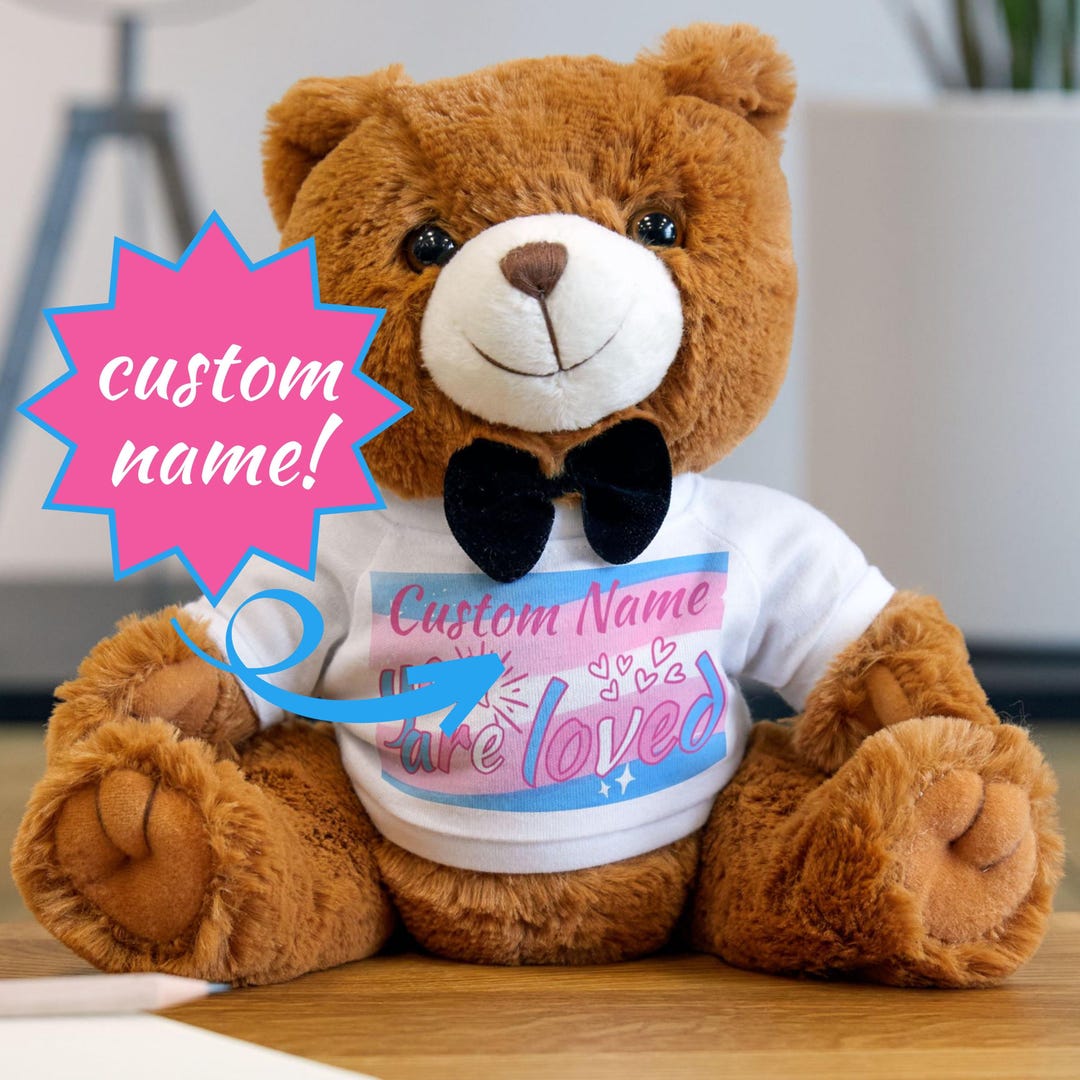 Personalized Trans Pride Plush Custom Trans Plush Trans Lives Matter ...