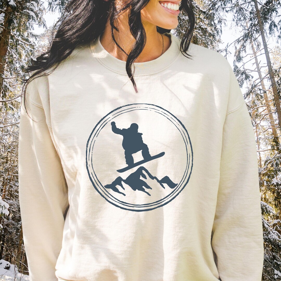 Snowboard Sweatshirt Snowboard Hoodie Snowboard Lover Gift Snowboarding ...