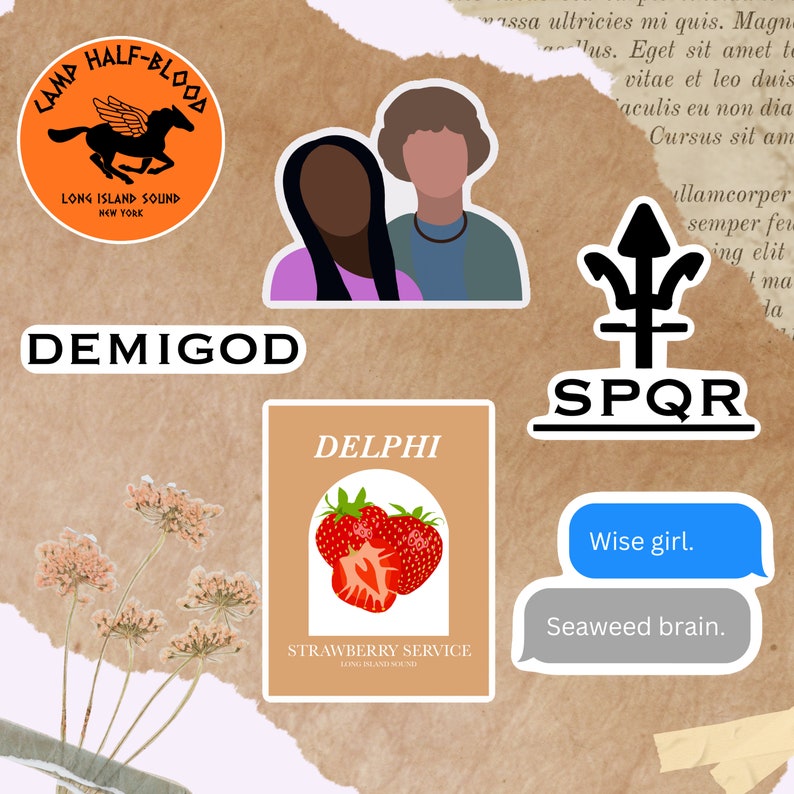 Percy Jackson Sticker Pack Percy Jackson Show Percybeth Kindle Stickers ...