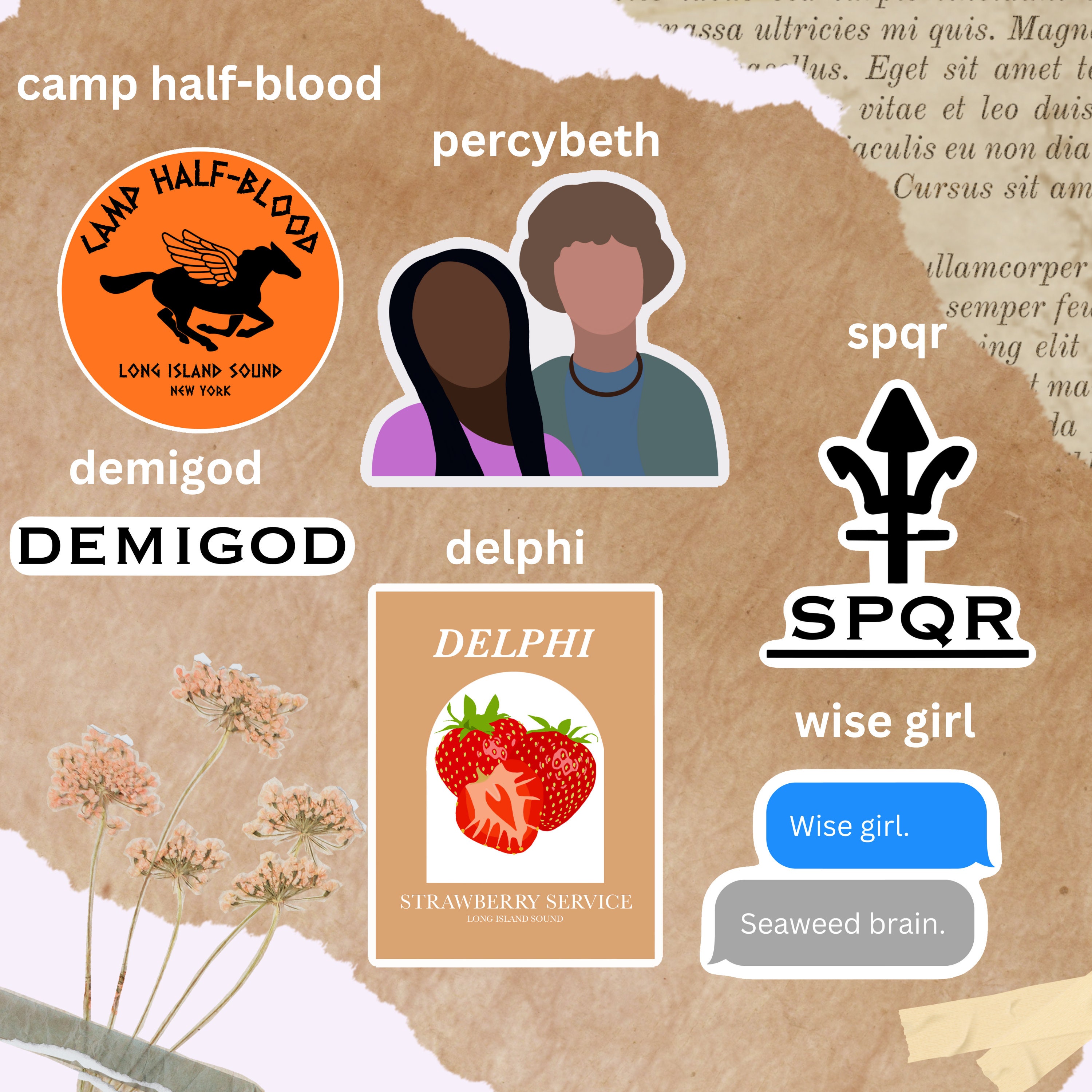 Percy Jackson Sticker Pack Percy Jackson Show Percybeth Kindle Stickers ...