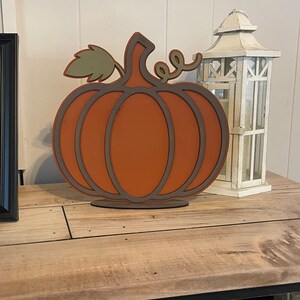 Wooden Laser Cut Fall Pumpkins Tabletop and Mantel Decorations - Etsy