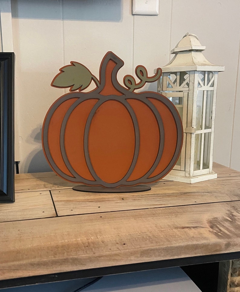 Wooden Laser Cut Fall Pumpkins Tabletop and Mantel Decorations - Etsy