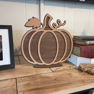Wooden Laser Cut Fall Pumpkins Tabletop and Mantel Decorations - Etsy