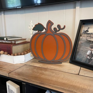 Wooden Laser Cut Fall Pumpkins Tabletop and Mantel Decorations - Etsy
