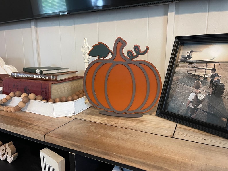 Wooden Laser Cut Fall Pumpkins Tabletop and Mantel Decorations - Etsy