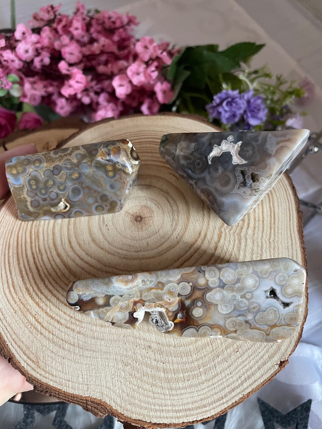 Ocean Jasper Freeforms With Lots of Orbs - Etsy