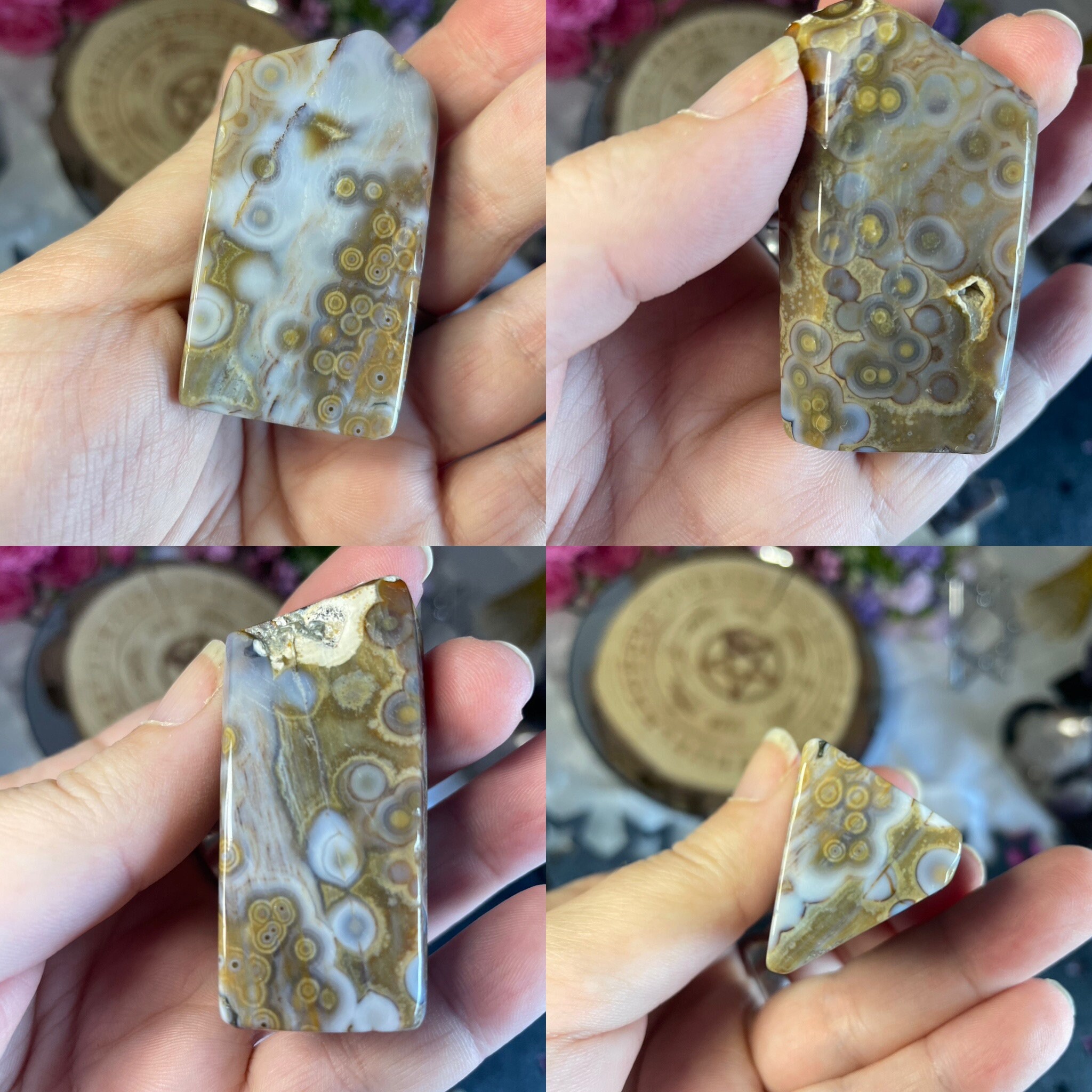 Ocean Jasper Freeforms With Lots of Orbs - Etsy