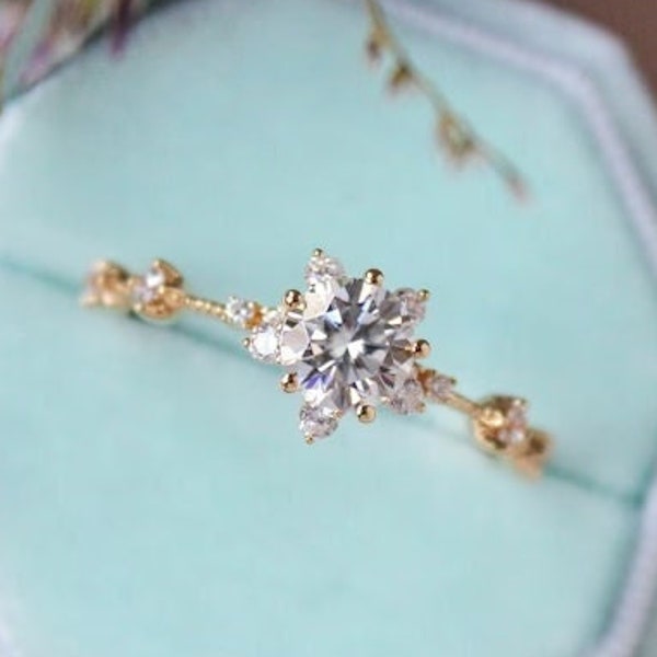 Star Engagement Ring - Etsy