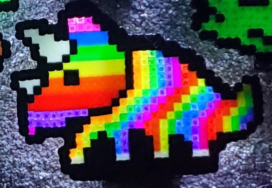 LED Kandi Dinosaur Necklace: Rave Light Toy Glow Perler Candy Festival ...
