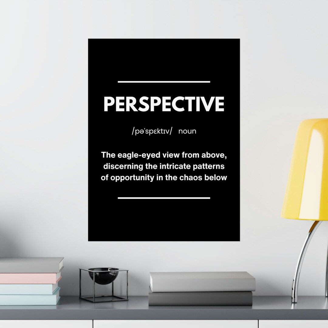 Perspective Definition Print Motivational Poster Inspirational Quote ...