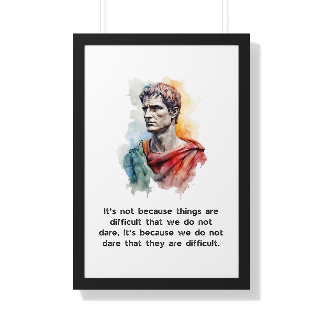 Seneca Definition Print Motivational Framed Poster Inspirational Quote ...