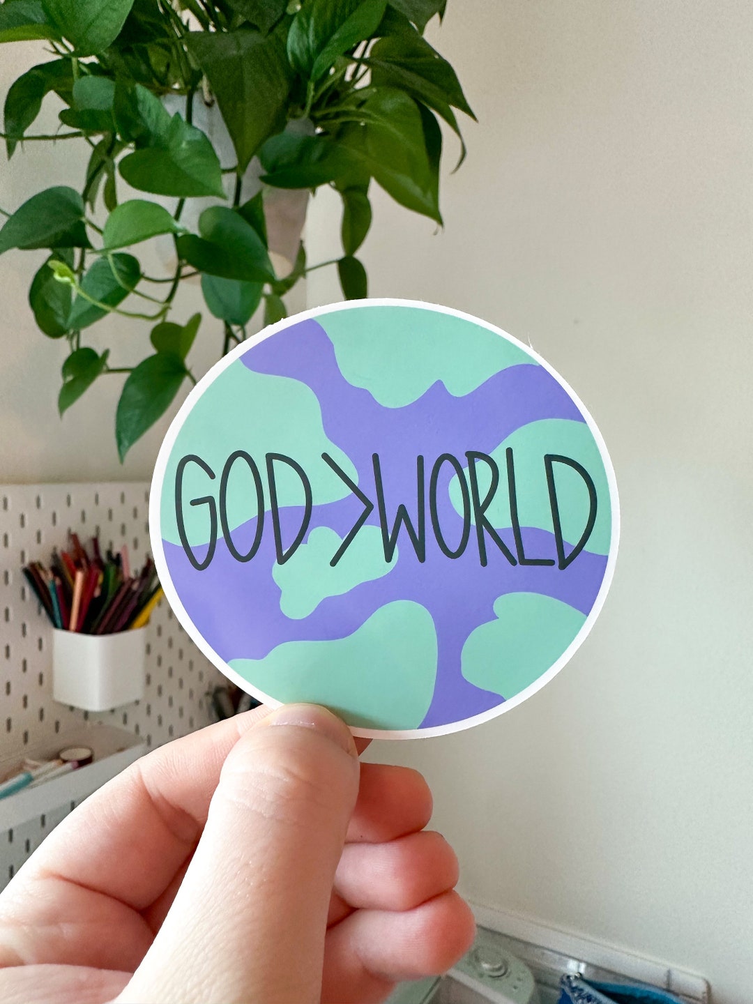 God is Greater Sticker: Christian Faith Laminated Decal - Etsy