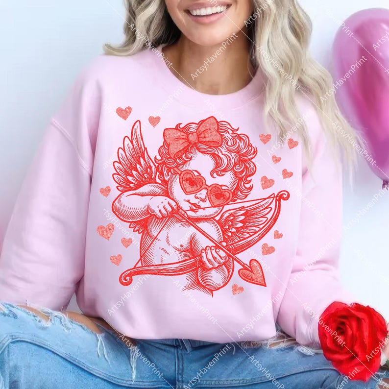 Halftone Cupid PNG, Valentine's Day, Pixel Art (digital Download) - Etsy