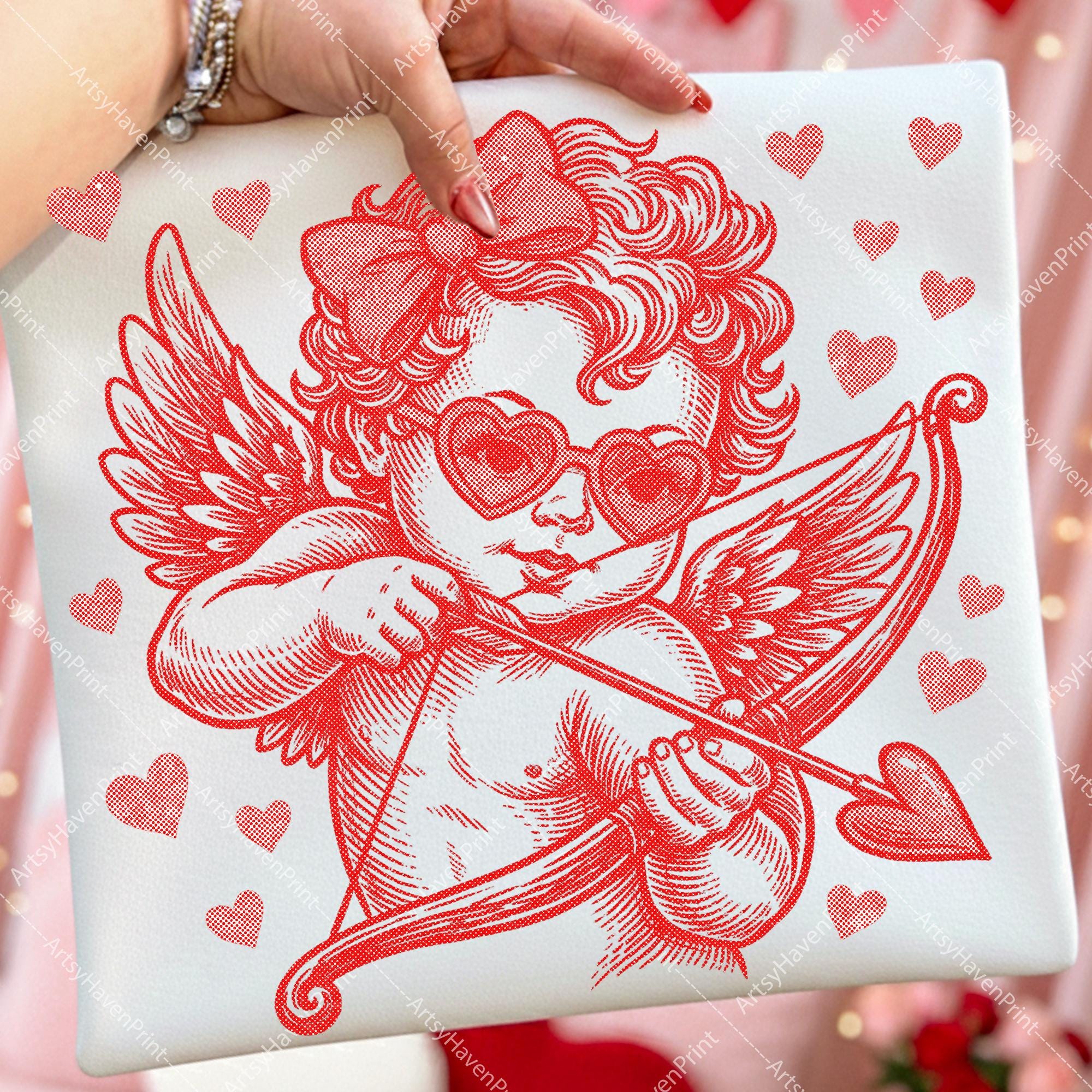 Halftone Cupid PNG, Valentine's Day, Pixel Art (digital Download) - Etsy
