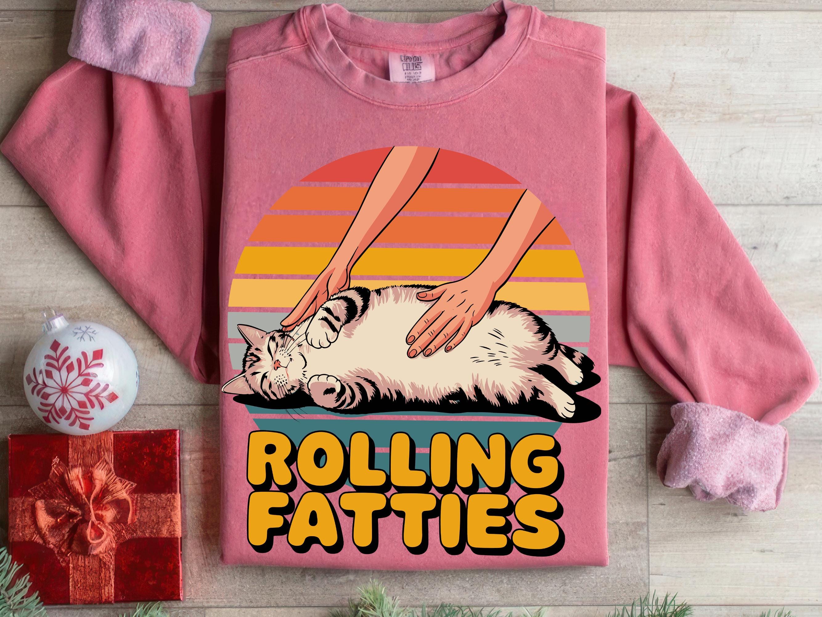 Rolling Fatties Cat PNG File, Funny Cat Graphic Png, Funny Fat Cat Png ...