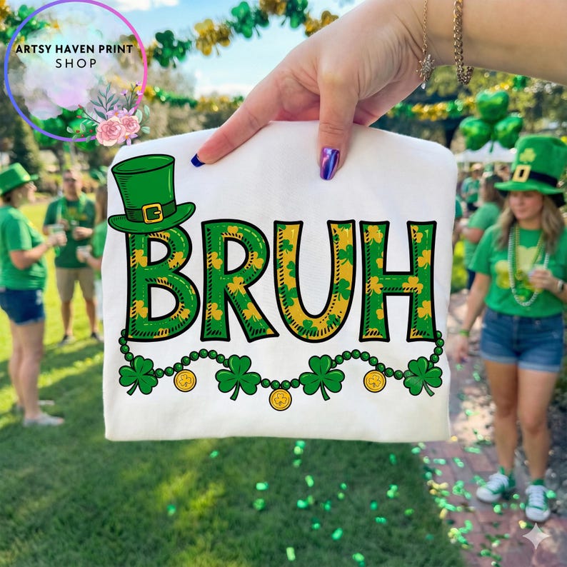 Bruh St Patrick’s Png, St Patrick’s Kids Png, Irish Humor Green ...